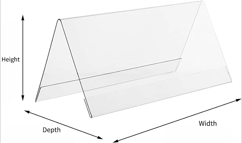 Slanted L-Shaped Acrylic Sign Holder Perspex Leaflet Display Stand A6 ...