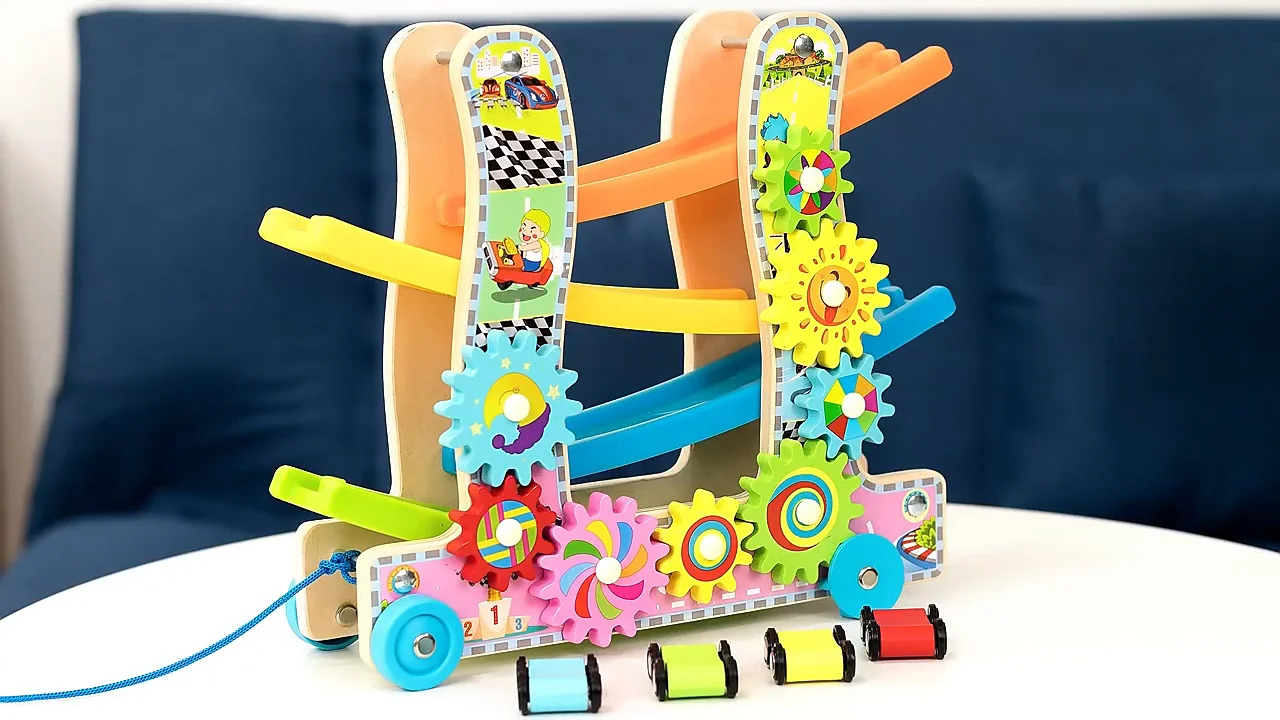 Wooden Mini Ramp Race Toy Track Car Toys Ramp Racer Toy For Kids ...