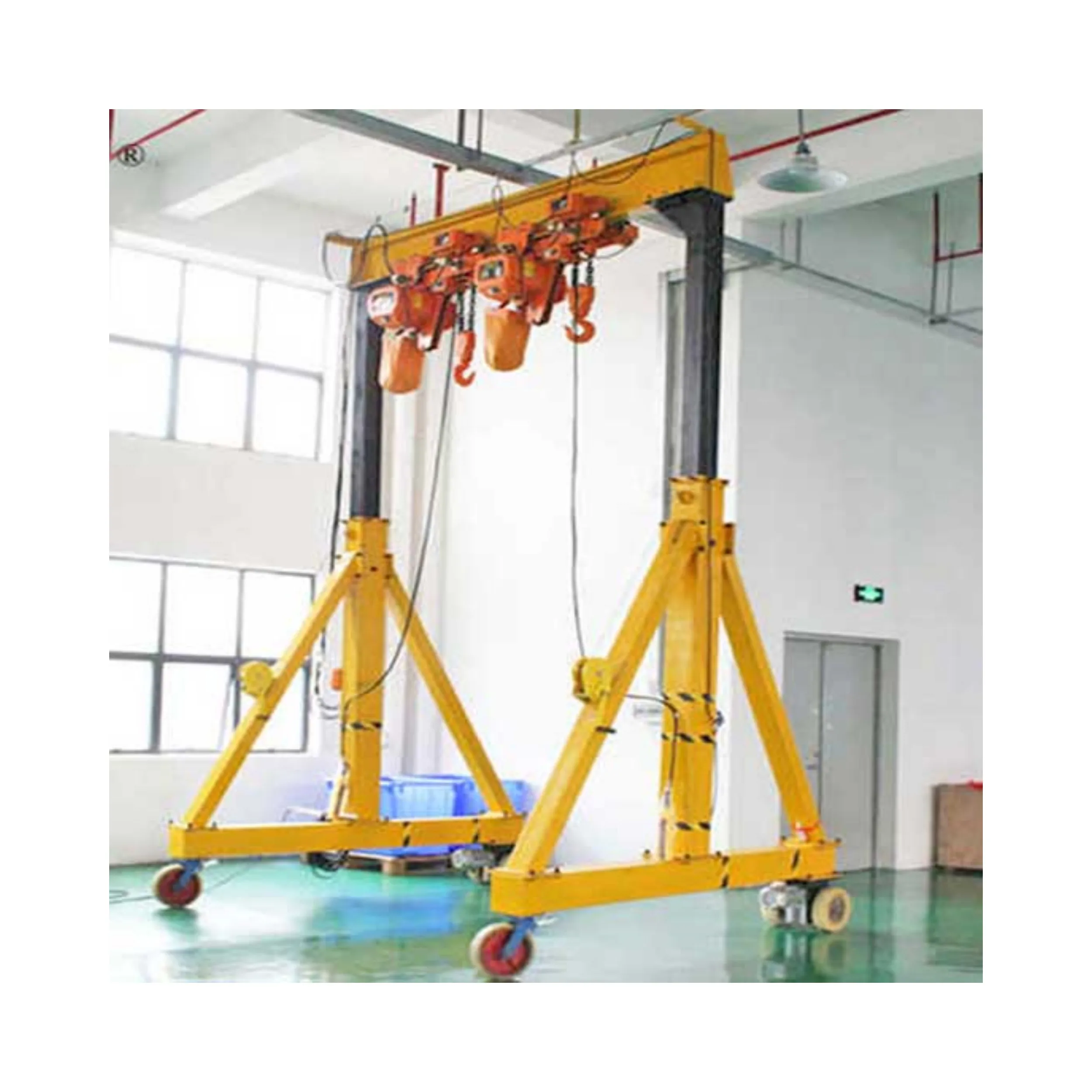 Mini Small Electric Mobile Gantry Crane 1 2 3 5 10 Ton Workshop Portal ...