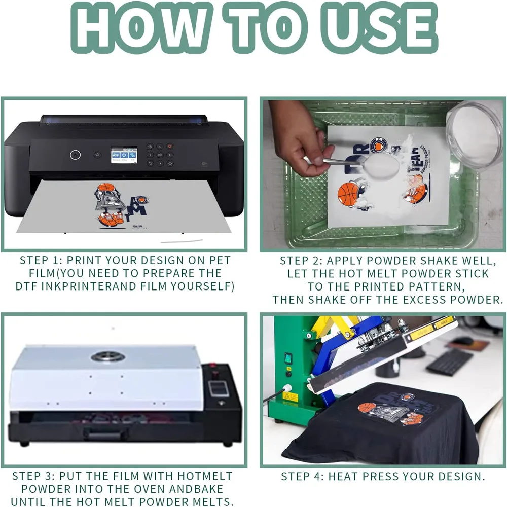 Dtf Hot Melt White Black Soft High Stretchable Dtf Powder Tpu Adhesive ...