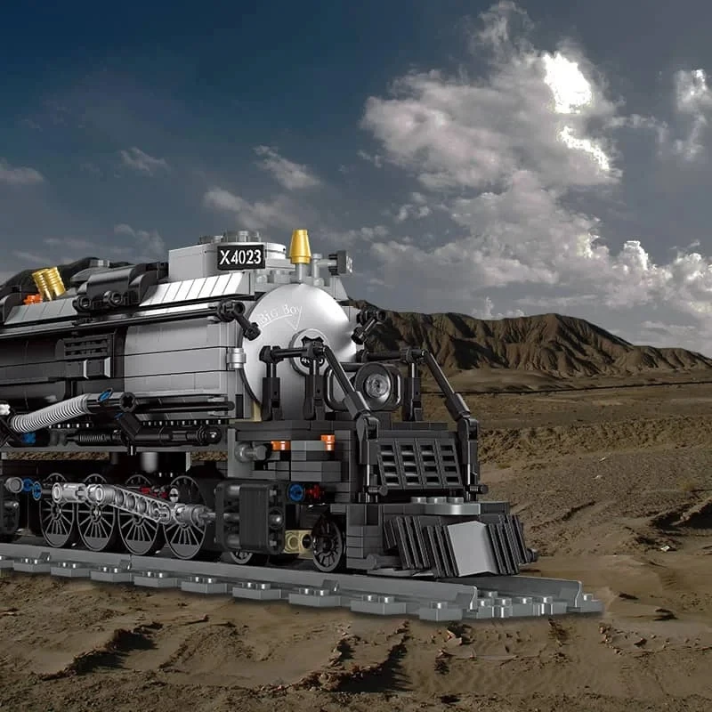 Expert Ideas Bigboy Lecomotive Steam Train Moc Railway Express Bricks ...