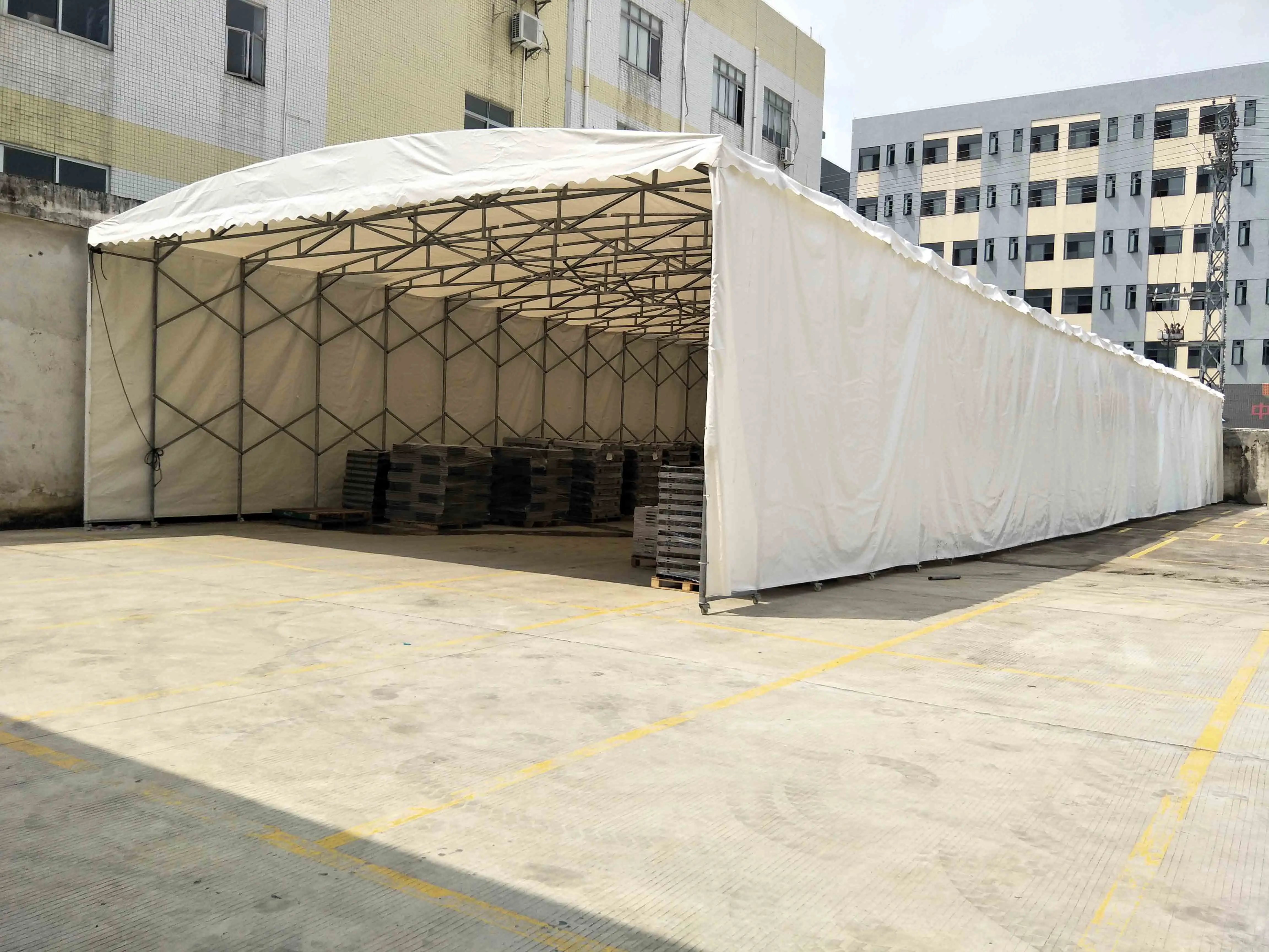 Movable Push-Pull Event Sliding Sunshade Canopy - Outdoor Storage ...