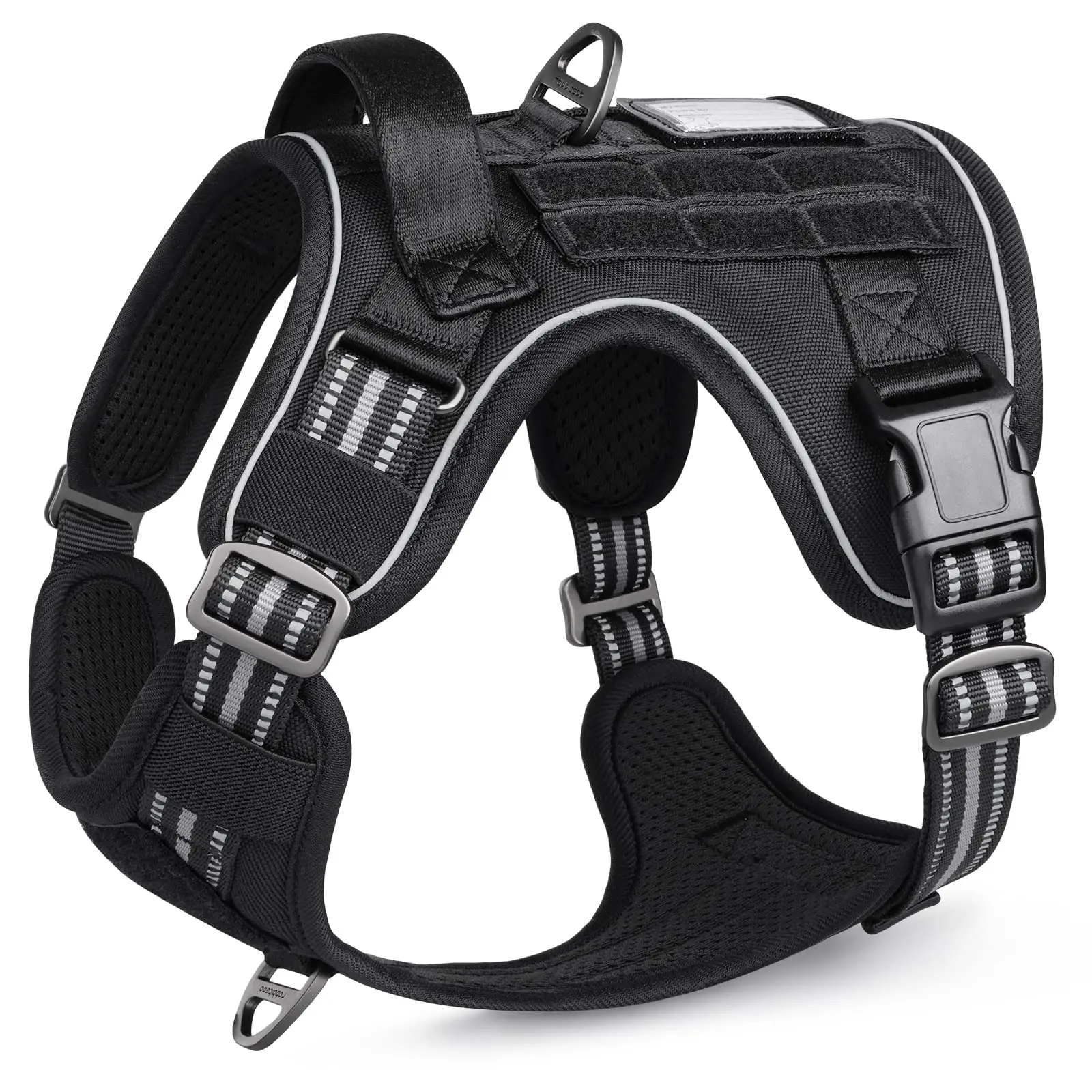 Heavy Duty Tactical Dog Reflective Harness Durable 1050d Nylon ...