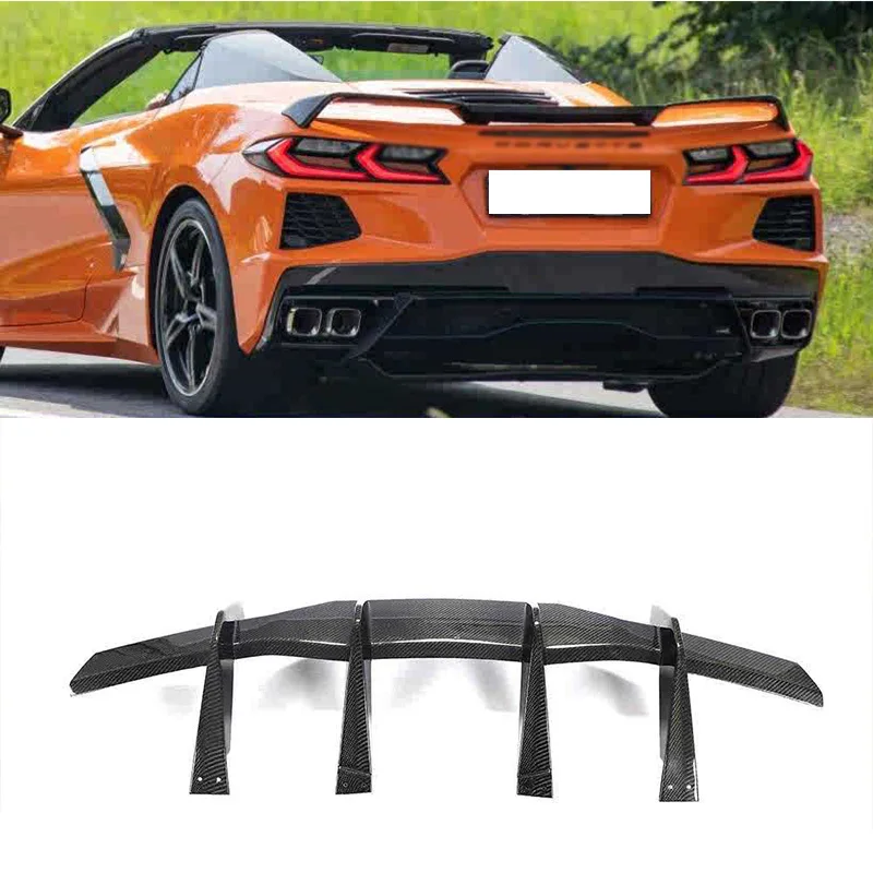 Carbon Fiber Rear Bumper Lip Diffuser For Chevrolet Corvette C8 - Buy ...