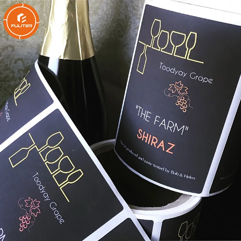 Waterproof Paper QR Code Label Sticker Round Wine Label Sticker ...