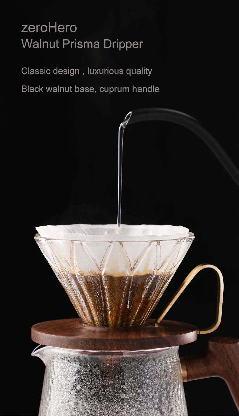 Zero Hero Prisma Walnut Dripper - Sustainable Coffee Tools