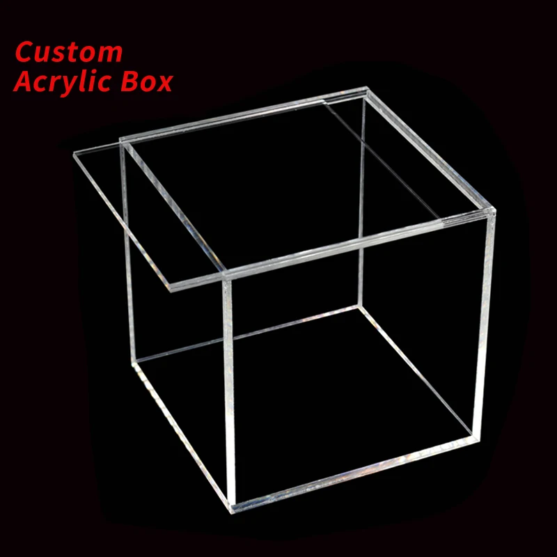Custom Acrylic Box Clear Plexiglass Acrylic Display 5side Box With Lid ...