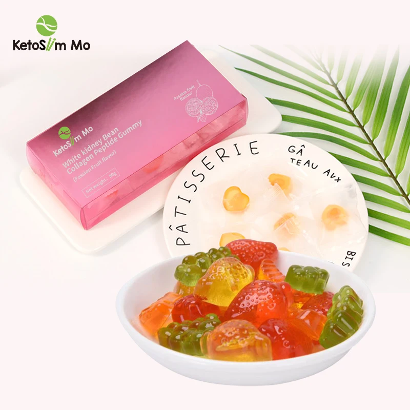 Customized Passion Flavour Low Glycemic Konjac White Kidney Bean Gummy ...