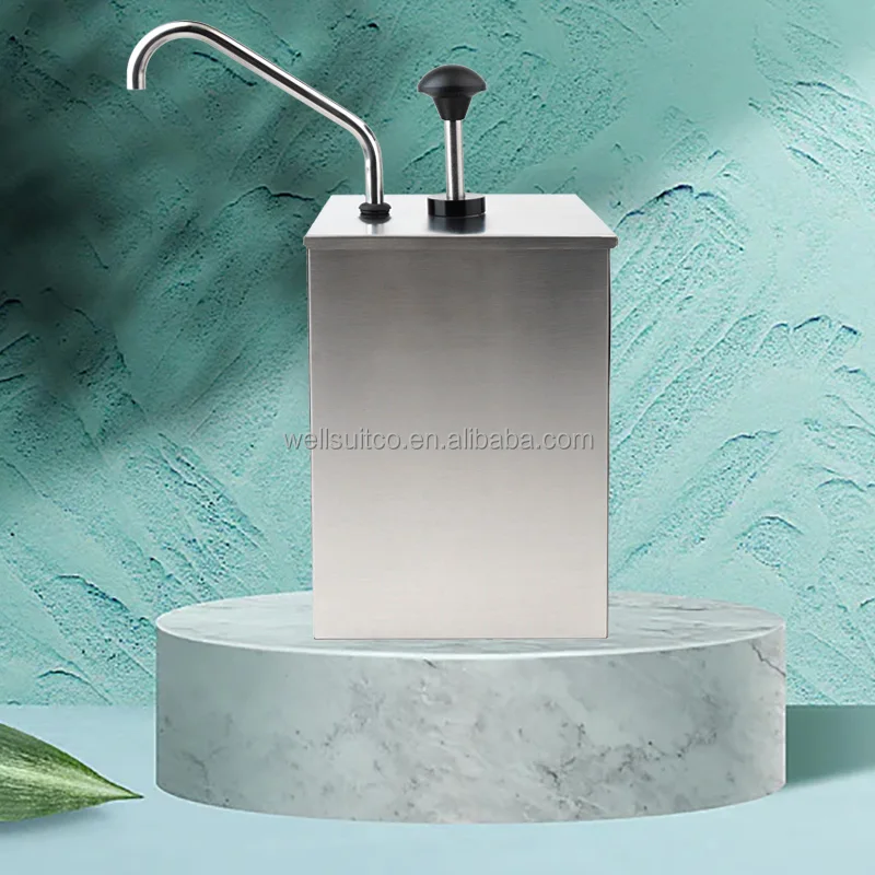 Condiment Pump Station Stainless Steel Jam Sauce Dispenser For Kitchen ...