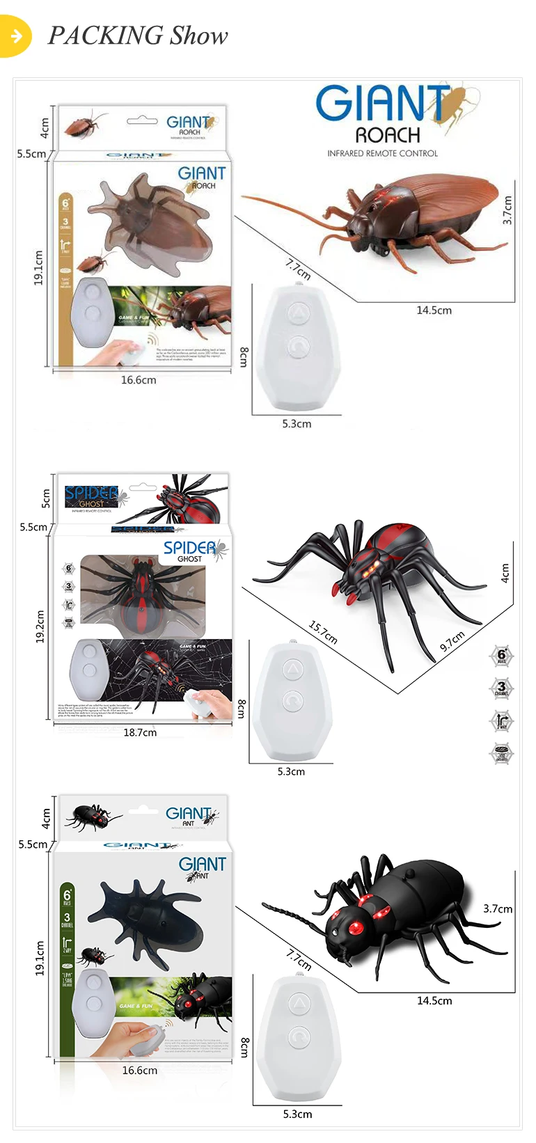 Simulation Ant Remote Control Animals Spider Insects Toys Rc| Alibaba.com