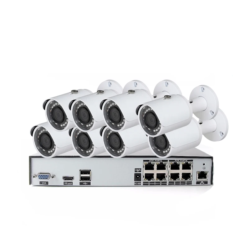 8ch IP Bullet CCTV camera kits Surveillance outdoor 4.0MP 8 channel ...