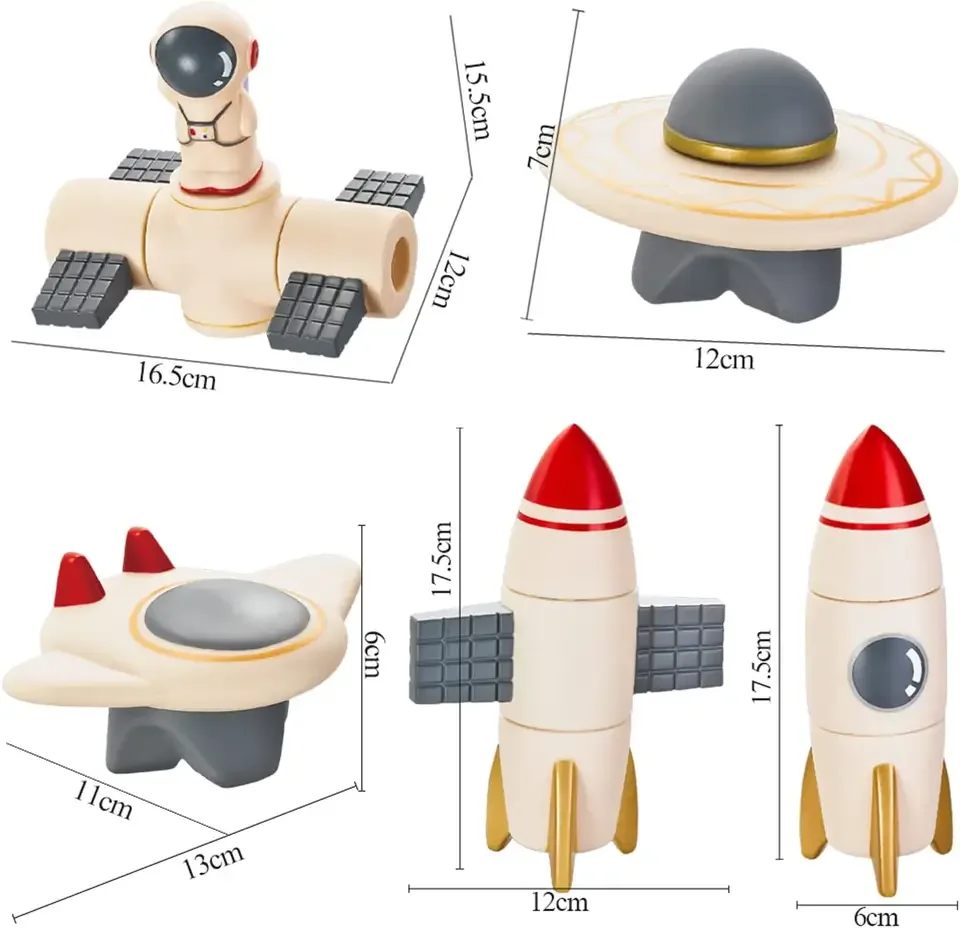 Montessori Early Educational Soft Rubber Space Astronaut Assembly ...