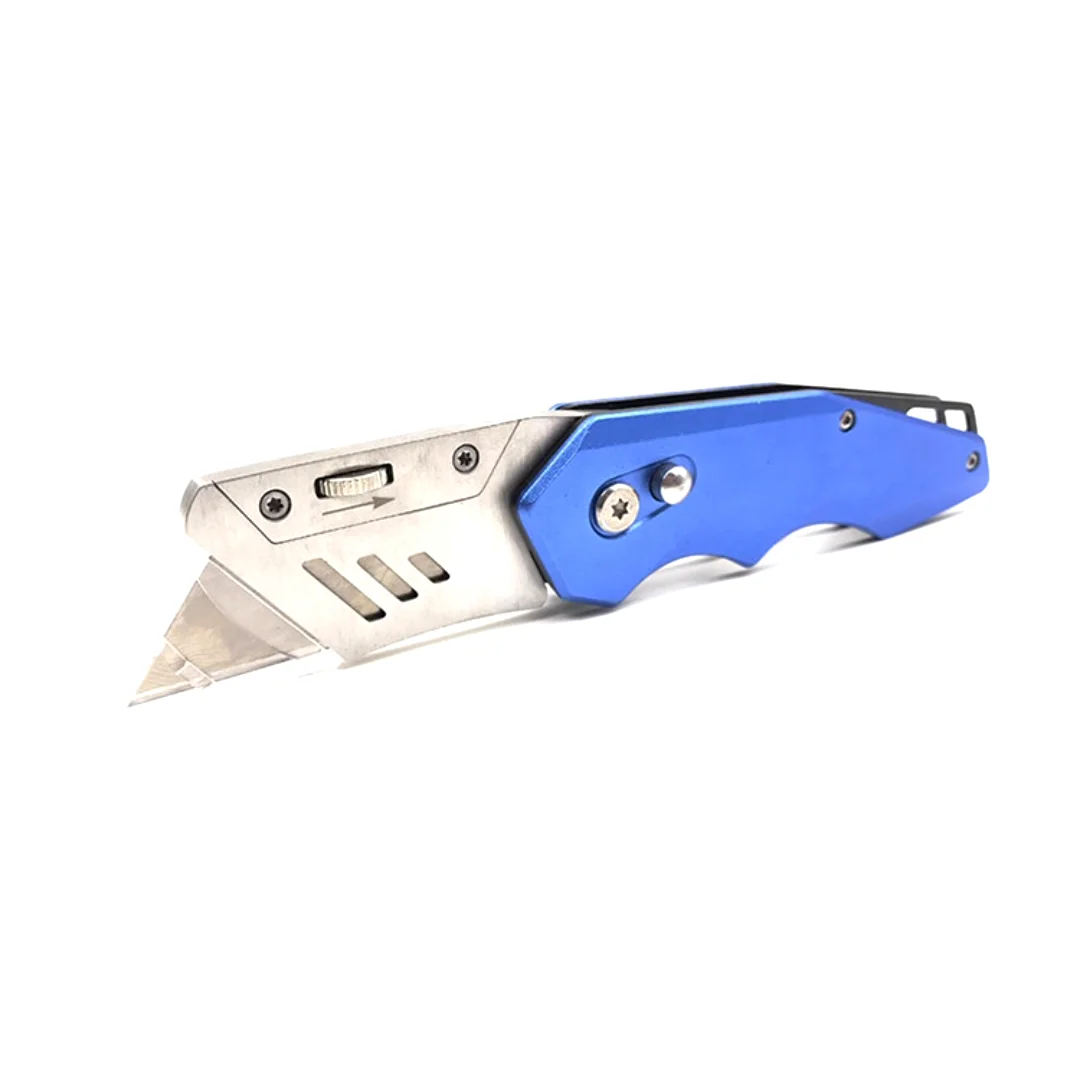 Hotselling Blue Anodized Handle Safety Lock Utility Tool Box Cutter ...