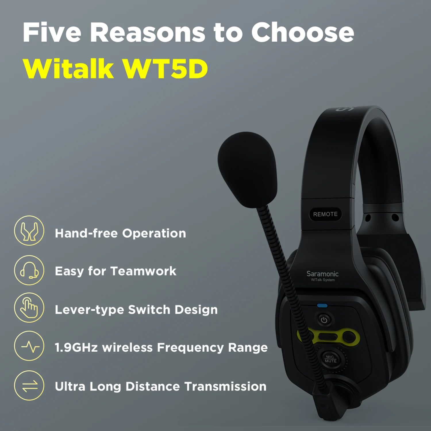Saramonic Witalk Wt5d 5 Person 400m Professional Team Film Tv Stage ...