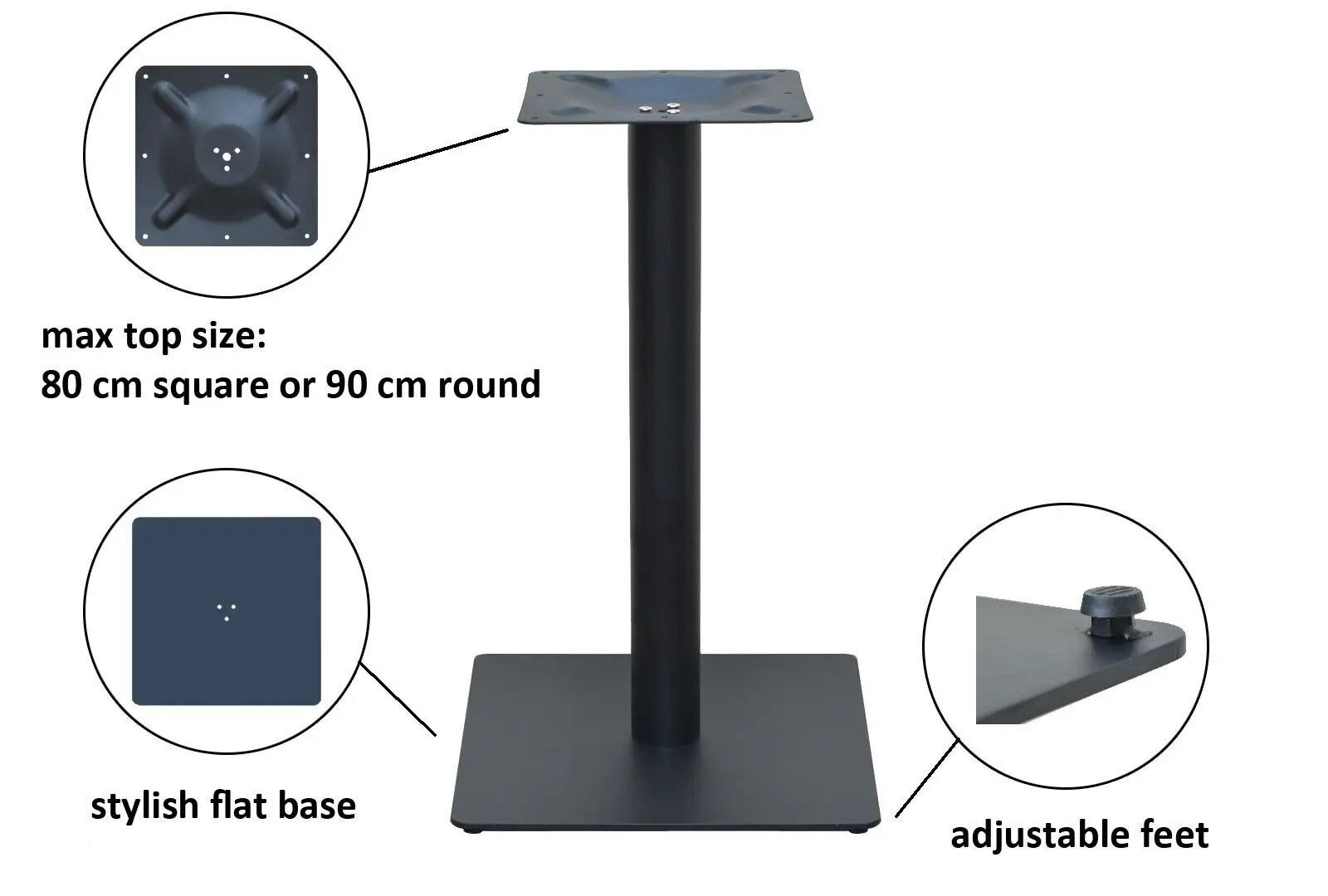 Durable Cast Iron Dining Table Legs - Heavy Duty & Stylish
