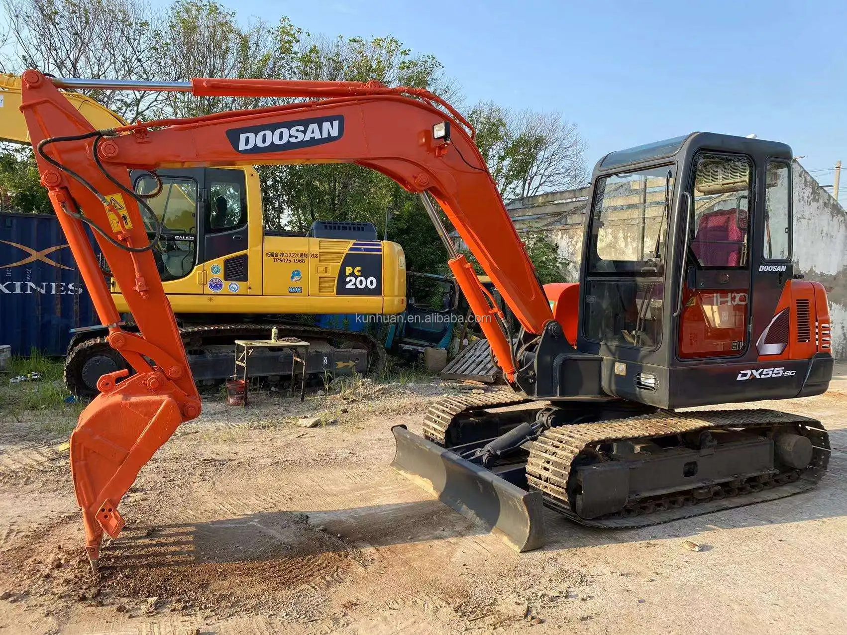 DOOSAN DX55-9C Original Second Hand Mini Crawler Excavator for ...