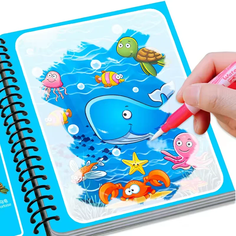 Pt Free Sample Reusable Water Coloring Book Drawing Toys For Kids Magic ...