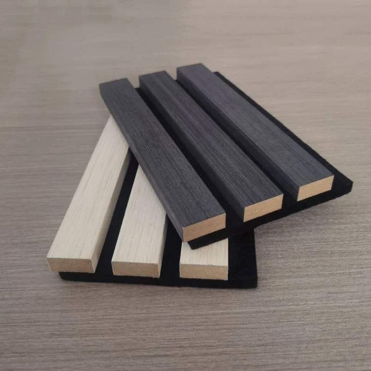 Wooden Slat Fluted Wall Acoustic Baffle Ceiling Tiles Hanging Panels ...