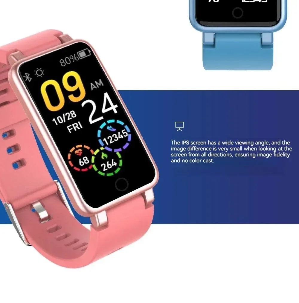 Large Screen Bluetooth Watch Smart Wristband Motion Pedometer Alarm ...