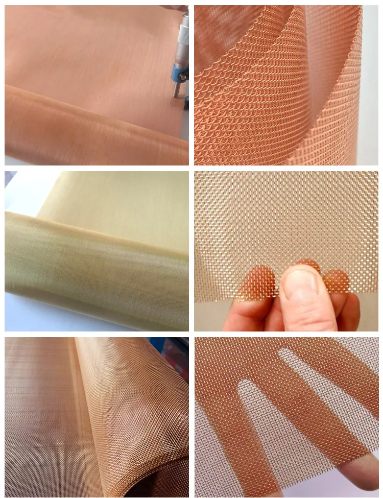 Pure Copper Mesh 100 200 230 250 Mesh Red Copper Brass Phosphor Bronze ...