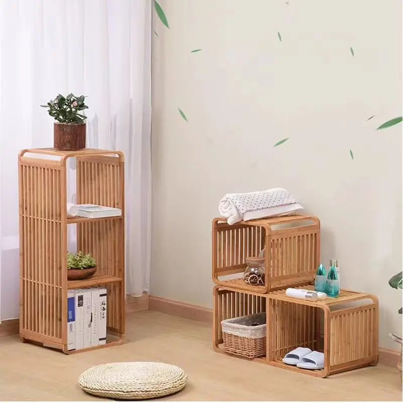Bamboo Storage Shelf,Freestanding Storage Stand For Living Room,Bedroom ...