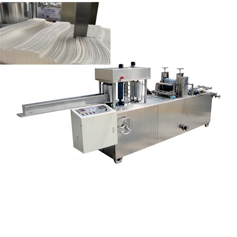 Automatic 1/4 Napkin Folding Machine Industrial Cleaning Dry Wiping ...