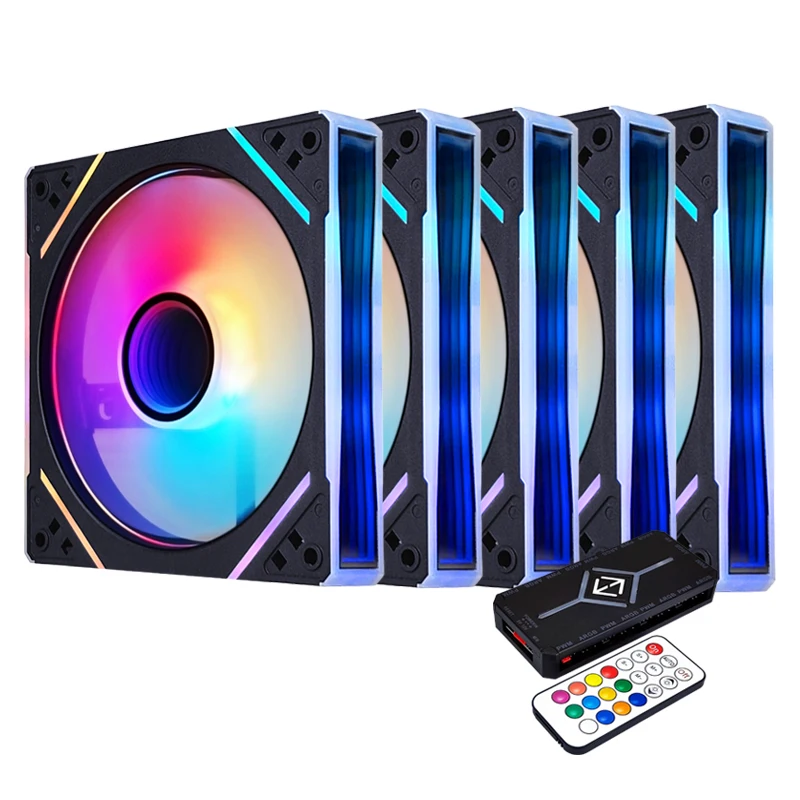 5Pack ARGB2 Mirror Fan CPU Cooler Controller Set Factory OEM 120mm Pc ...