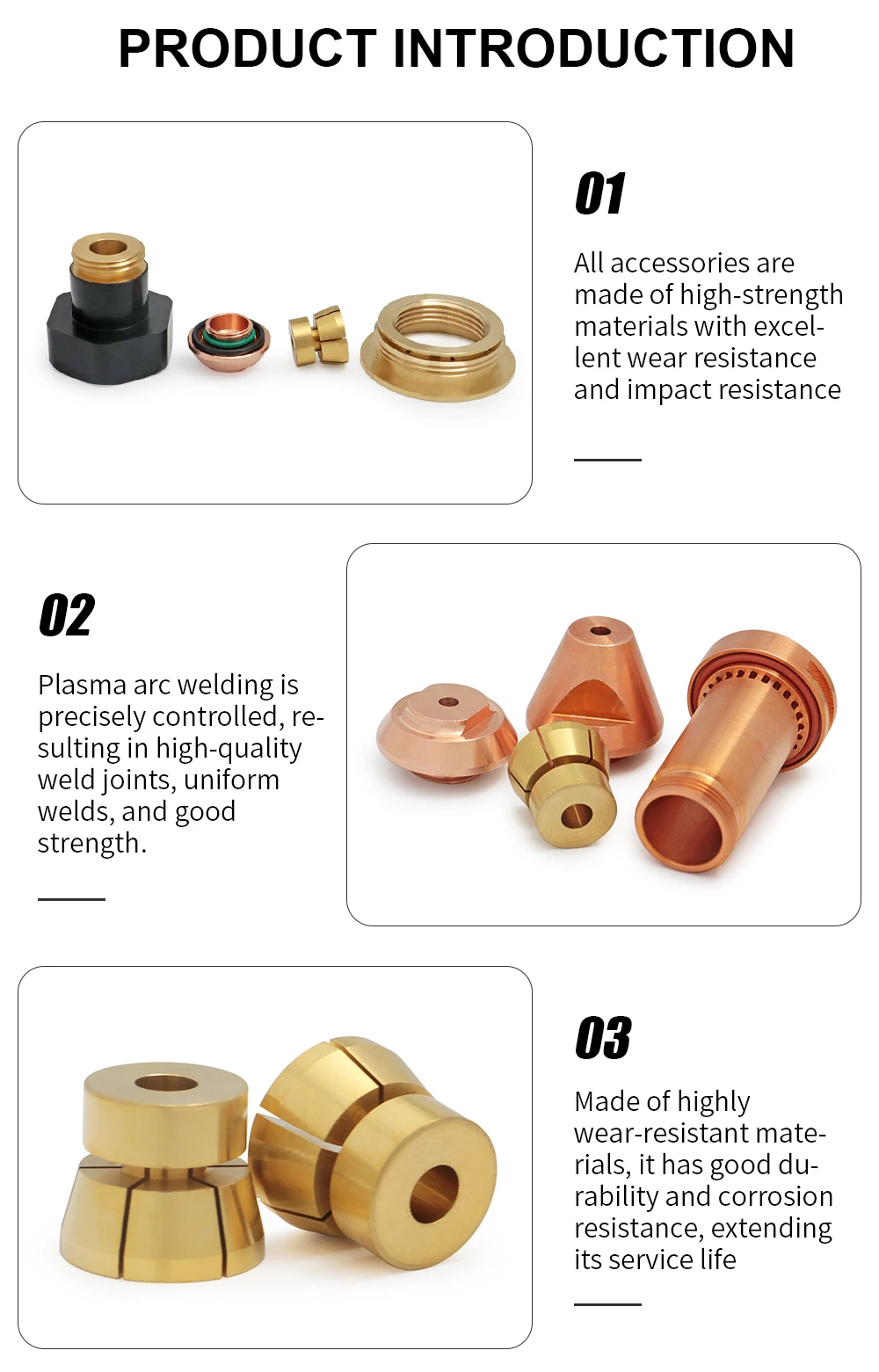 PWM300 Plasma Copper Welding Torch Nozzle Tips 8-4370 8-4371 8-4372 ...