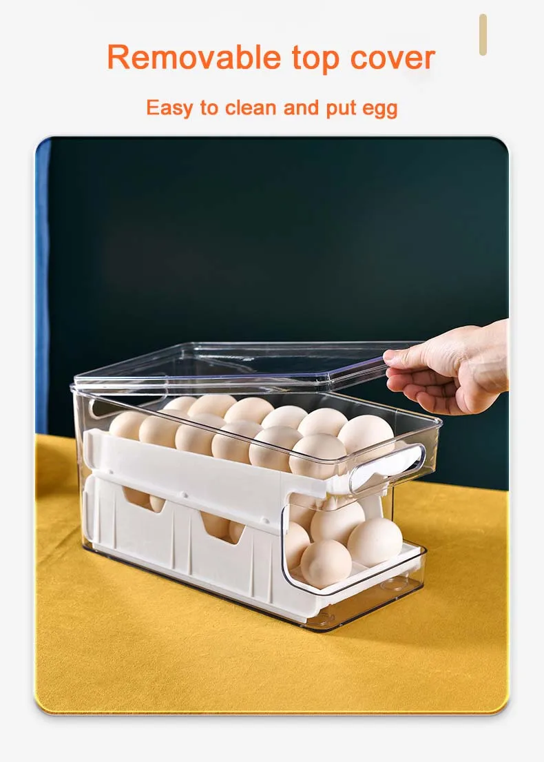 Transparent Egg Storage Cartridges Slide Type Multi-compartment Egg ...