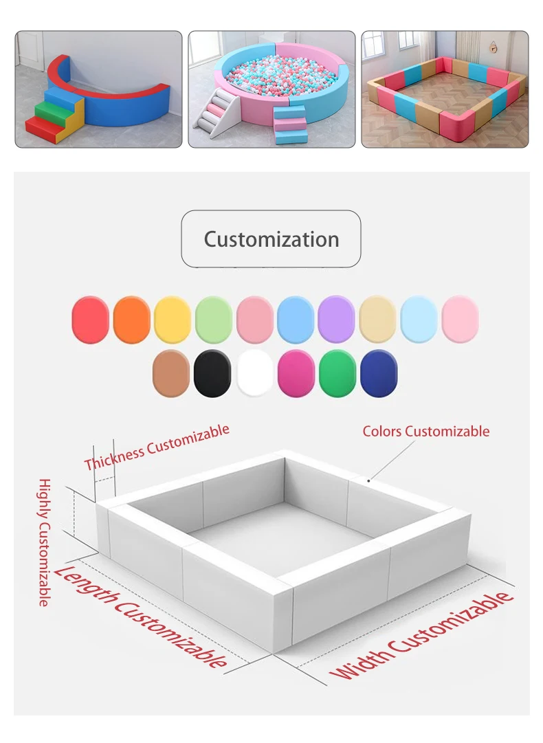 2*3M Rectangle White Ball Pit With Slide for Toddler Indoor Outdoor ...