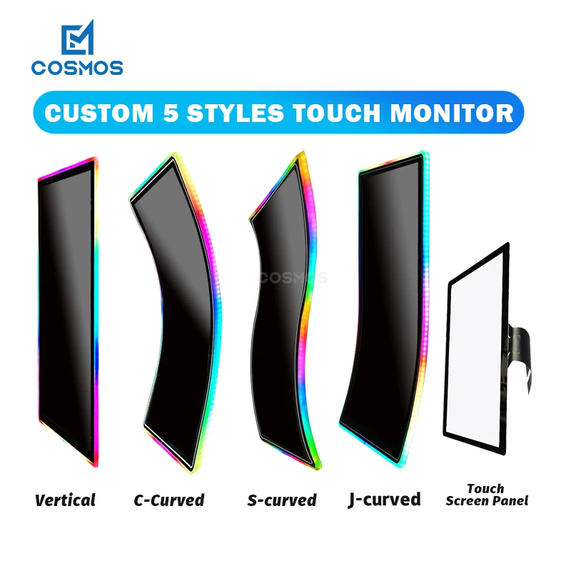21.5/32/43/55 Inch Kiosk Touch Screen Capacitive Vertical Monitor With ...