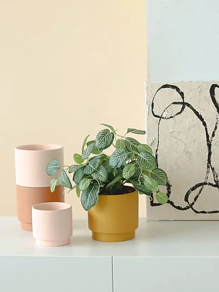 Garden Supplies Indoor Home Decor Small Ceramic White Modern Flower ...