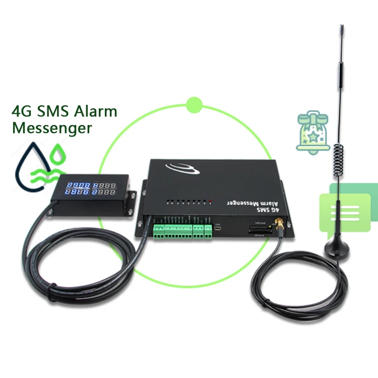 Temperature Humidity 4g Sms Data Logger 4g Data Logger Sms Message Alarm Multipoint 4g Sms Alarm ...