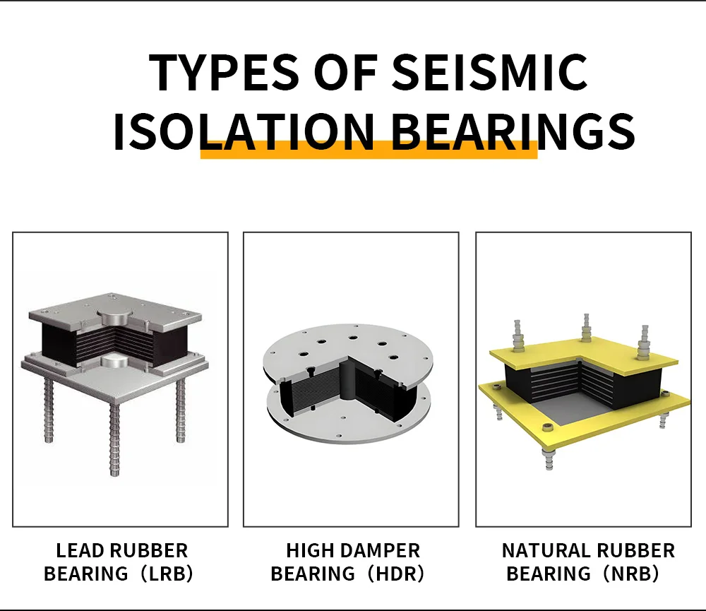 Seismic Isolation Bearing Rubber Vibration Damper for Bridges
