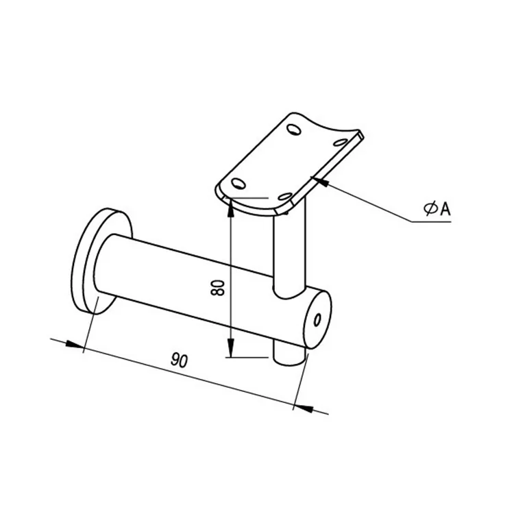 Stainless Steel Adjustable Handrail Brackets - Durable & Stylish