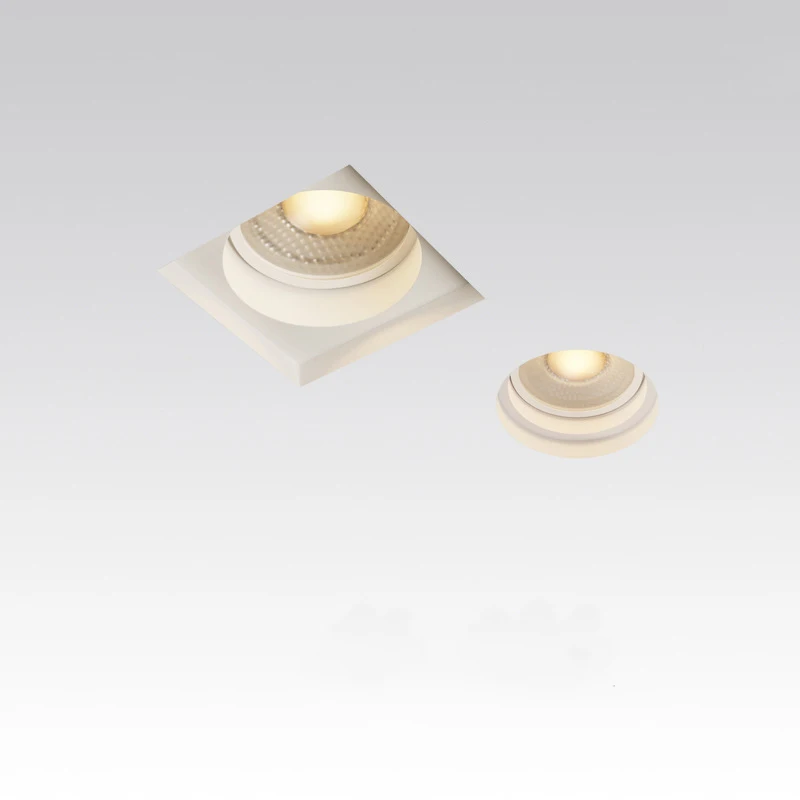 Modern Indoor Gypsum Plaster Round square Decoration Wall Ceiling Light ...
