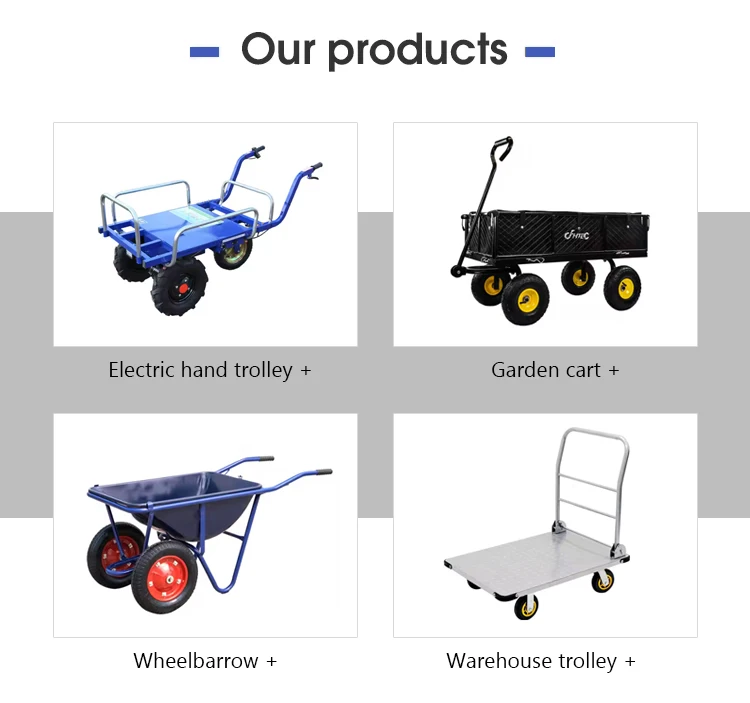 Heavy Duty Electric Cart 4 Wheel Industrial Warehouse Transport Cart ...
