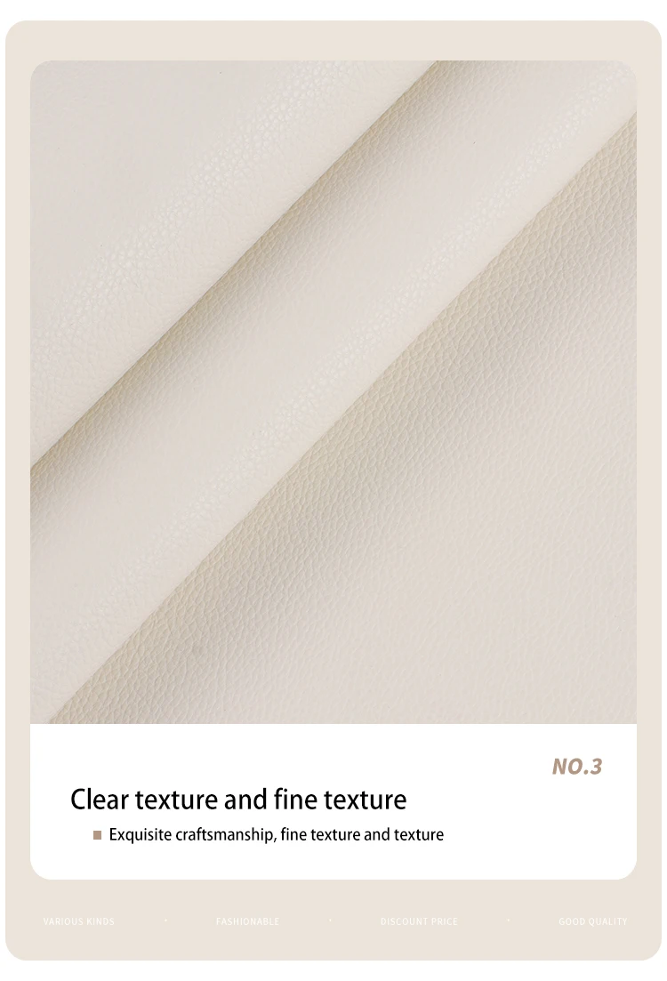 Y569 1.7mm Scratch and Wear Resistant Lychee Embossed Leather Pvc ...