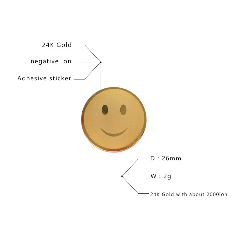 24K Gold Shield Anti-Radiation Negative Ion Quantum Energy EMF Stickers ...