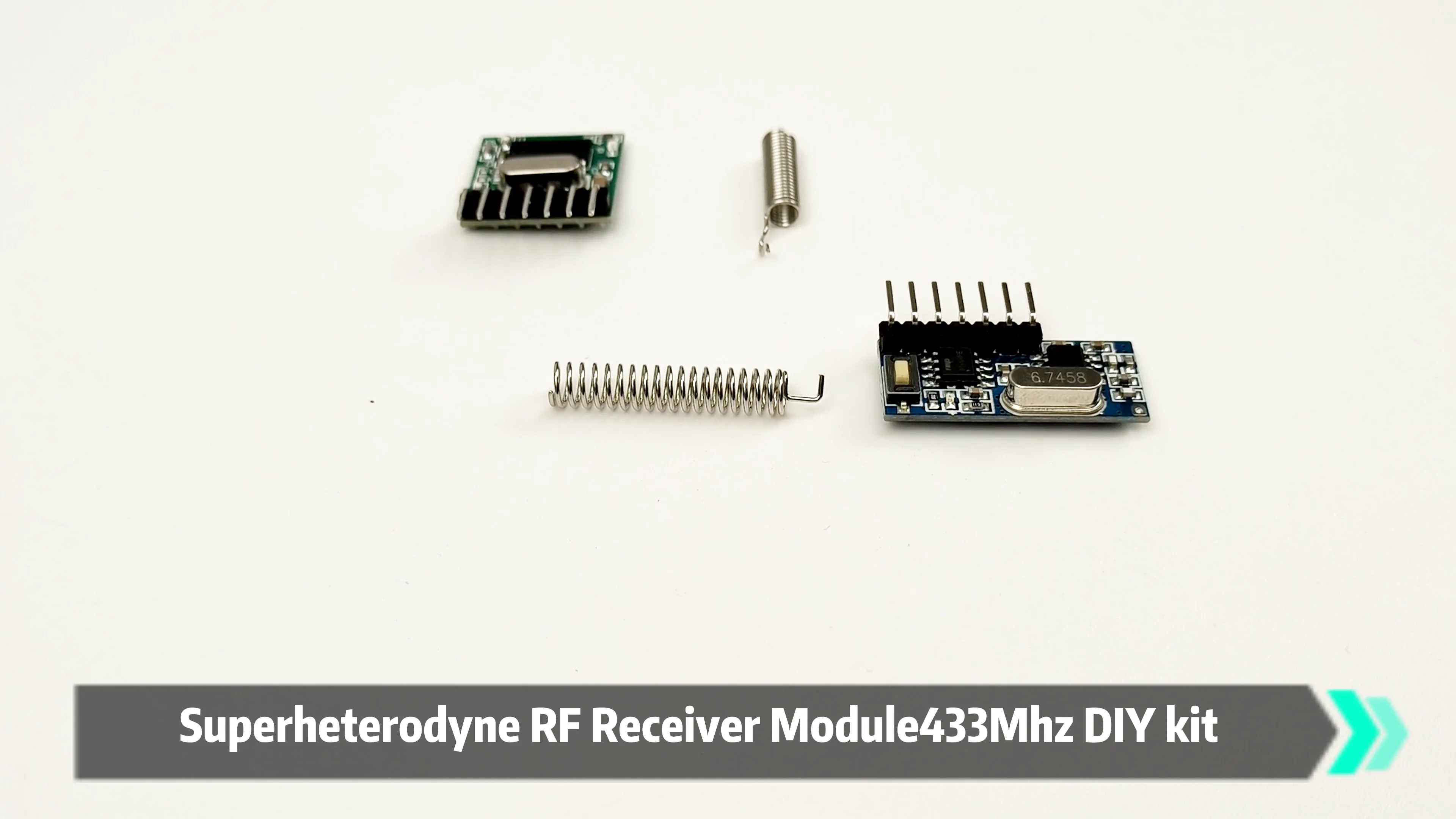 433mhz Learning Code4key Remote Control + Rf Receiving Module Remote ...