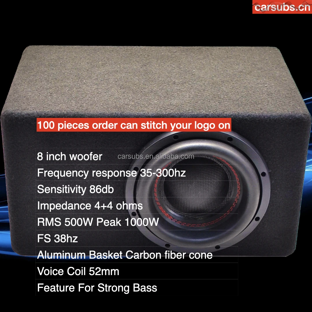 8" Car Ported Subwoofer Box for Truck & SUV | 400W RMS Strong Bass, OEM