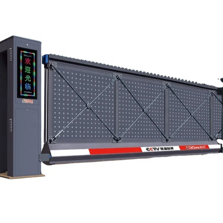 Custom Size Telescopic Cantilever Sliding Gate 3D Model Design Graphic ...