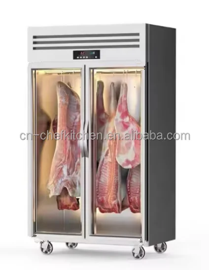 Vertical Meat Hanging Grocery Store Display Freezers Commercial For ...