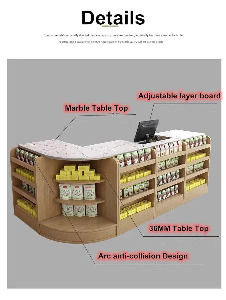 Customized Supermarket Checkout Counter - Convenient & Durable