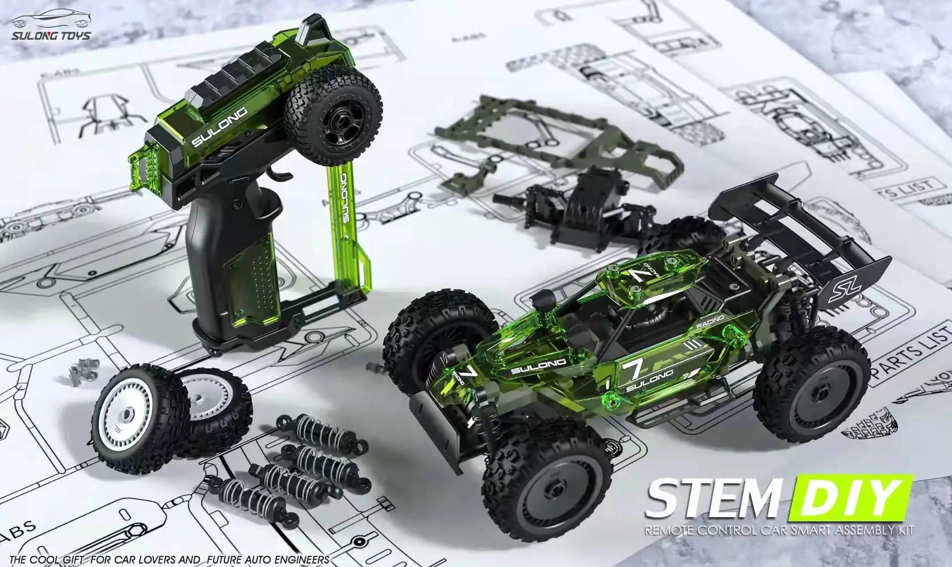 Stem Projects For Kids Smart Assembly Rc Truck 2.4g Remote Control Car ...