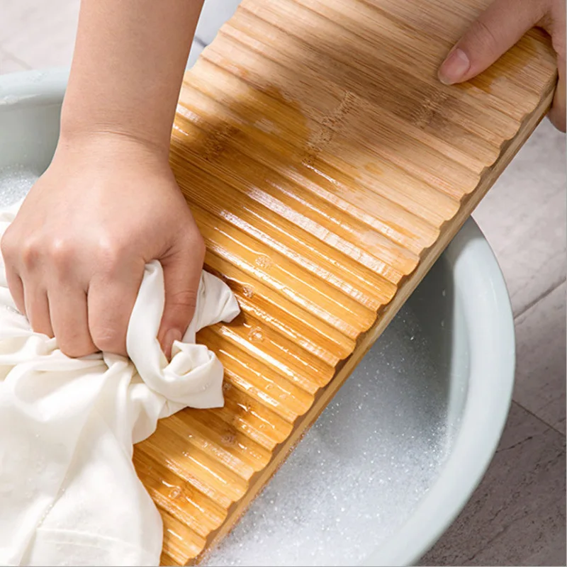 Rustic Old Fashioned Washboard - Natural Bamboo Scrub Board