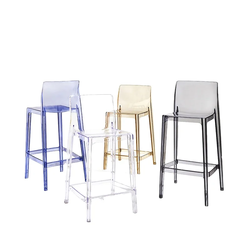 Acrylic transparent high foot bar chair Creative invisible bar chairs ...
