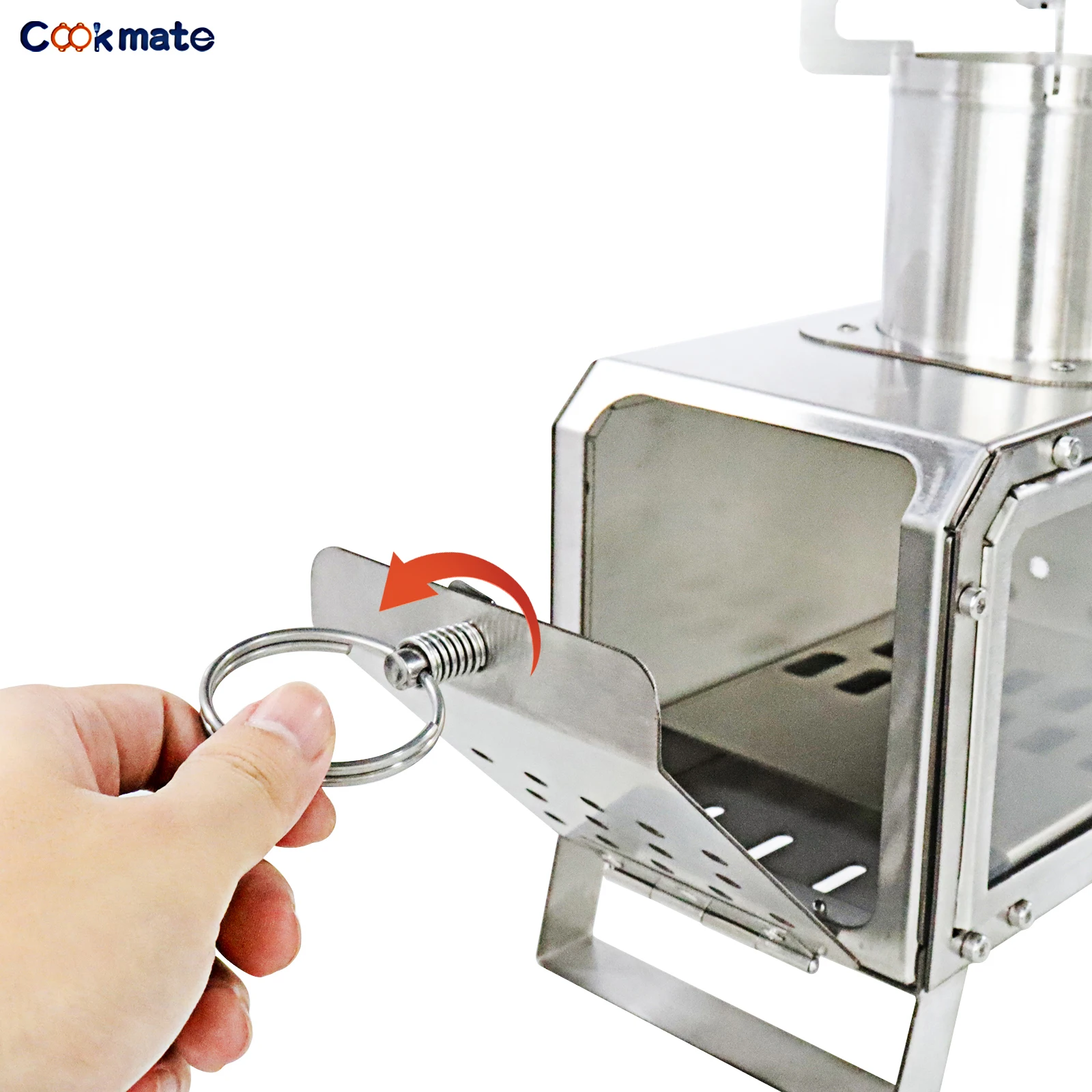Cookmate Portable Burning Stove - Stainless Steel Firewood Camp