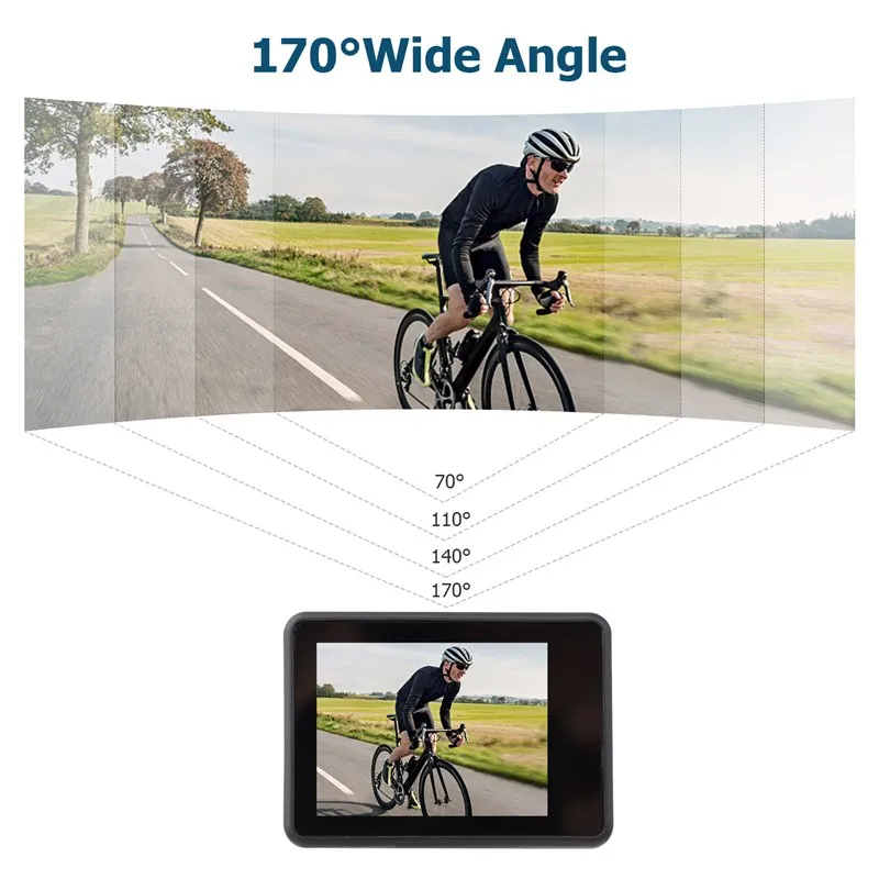 4k 60fps Dual Screen Wide Angle 30m Waterproof Wifi Action Camera - Buy ...