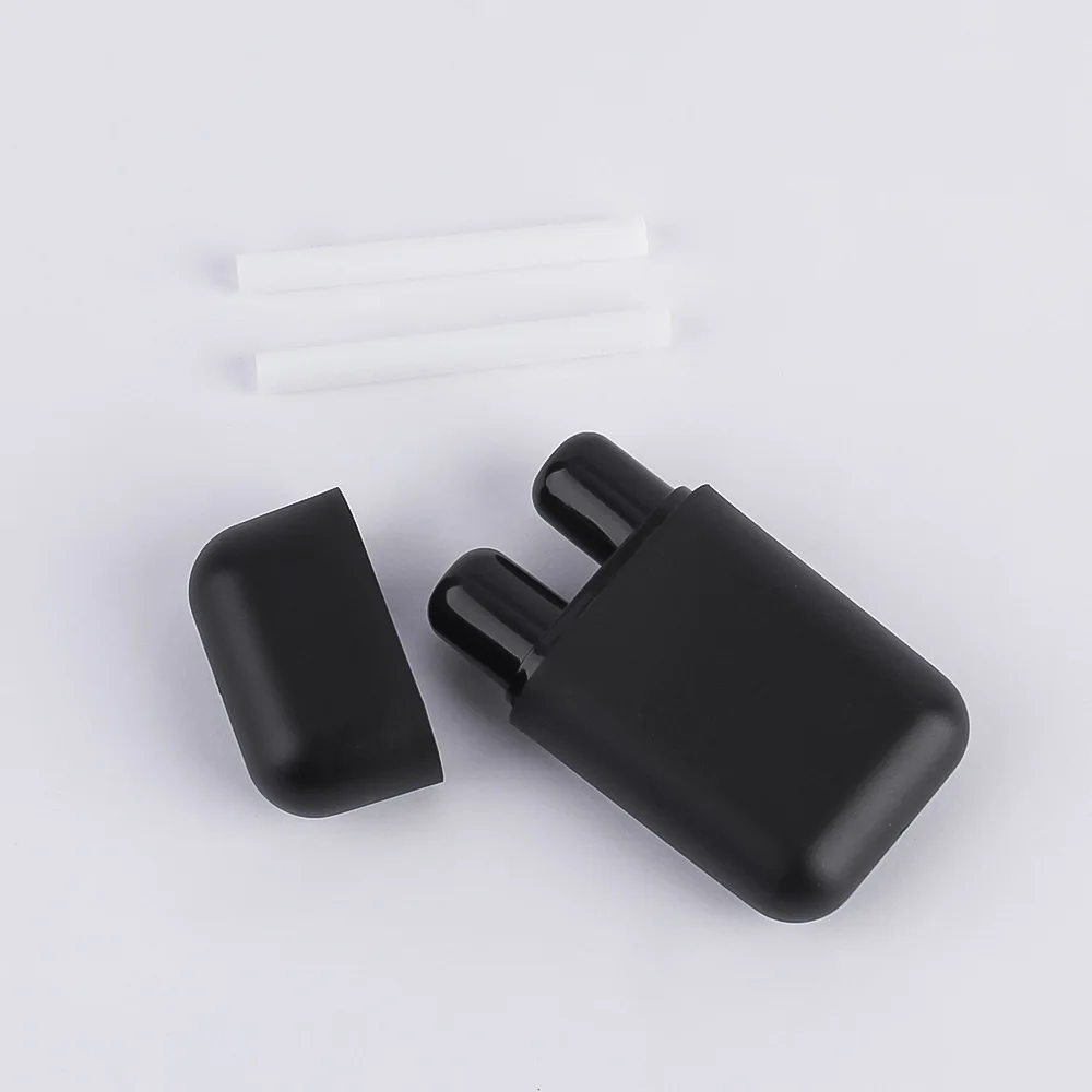 Black White Plastic Double Hole Inhaler - 1.8ml*2 Capacity